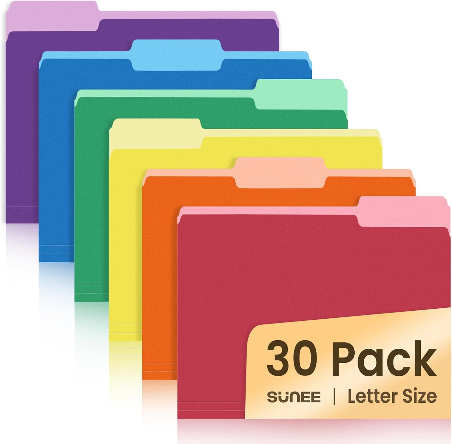 File Folders, 30 Pack Manilla Folders 8.5 x 11, Colored File Folders ...