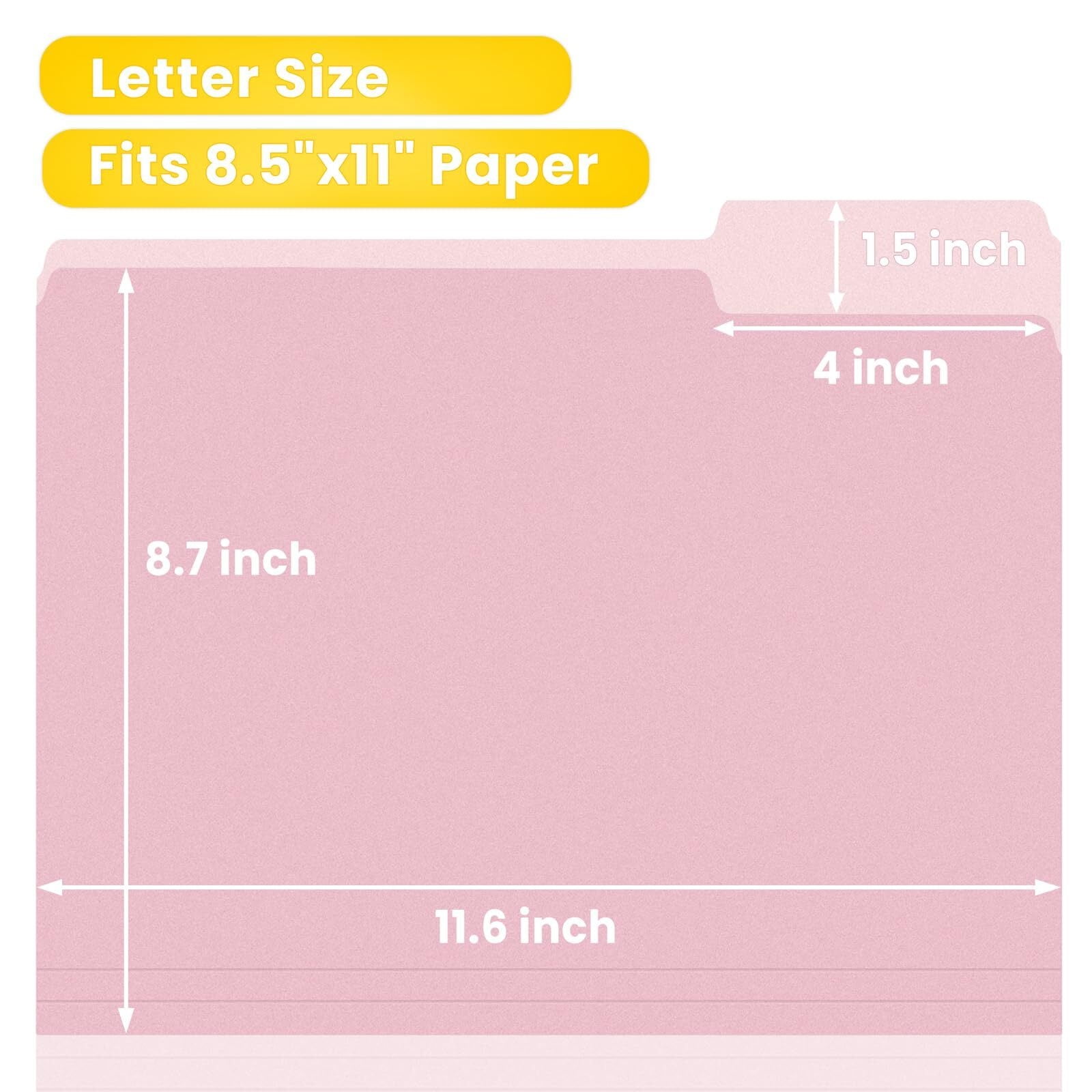 File Folders, 30 Pack Manilla Folders 8.5 x 11, Colored File Folders ...