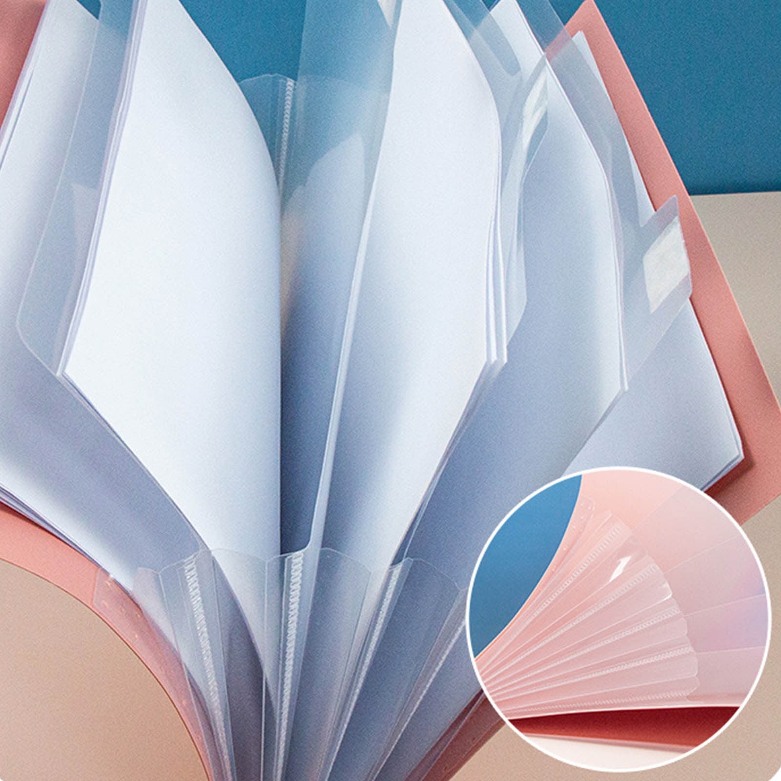 File Folders A4 Organ Bag 6 Folder Storage Bag Horizontal Portable ...