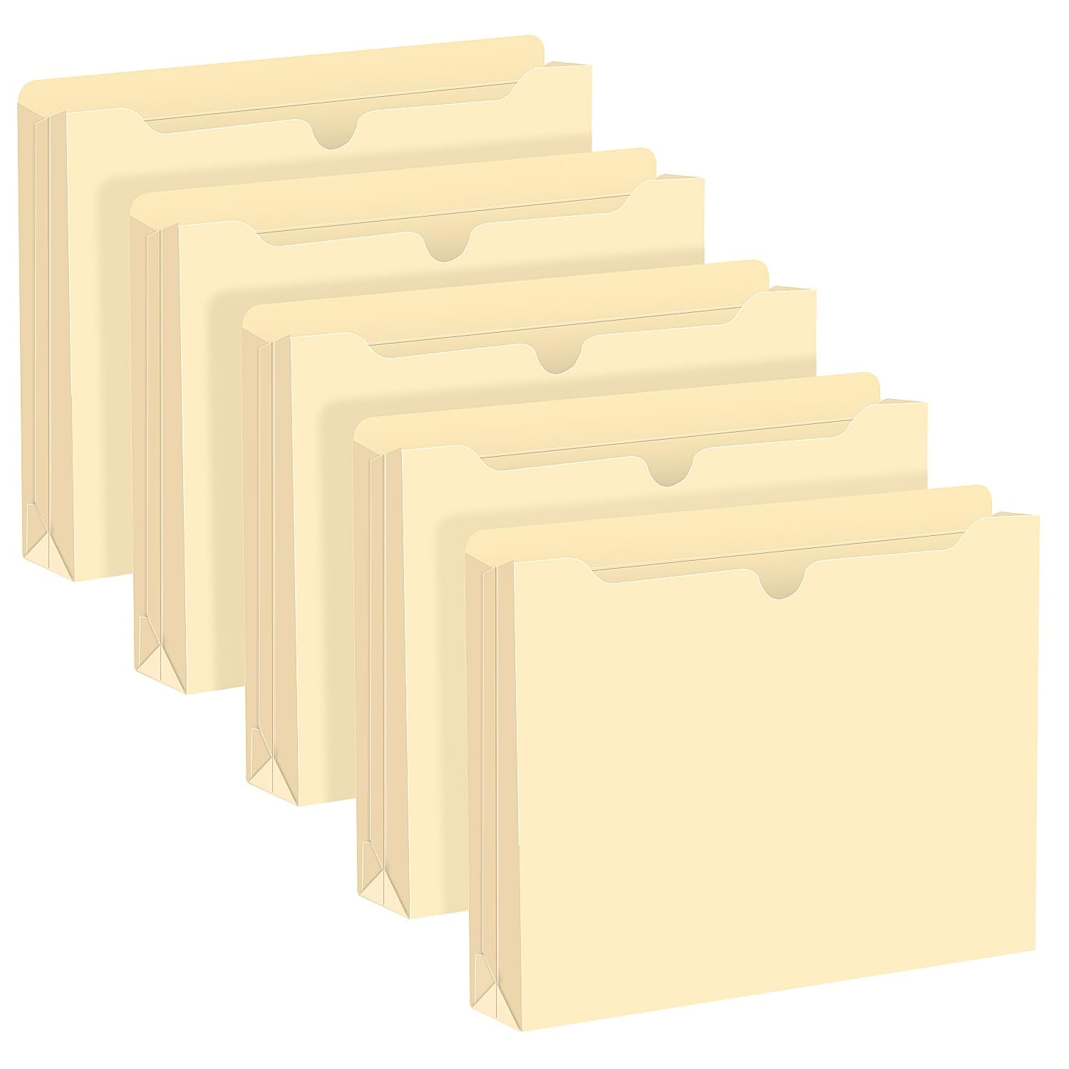 File Folders Jacket, HERKKA 60 Pack 2 Inch File Jackets Reinforced ...