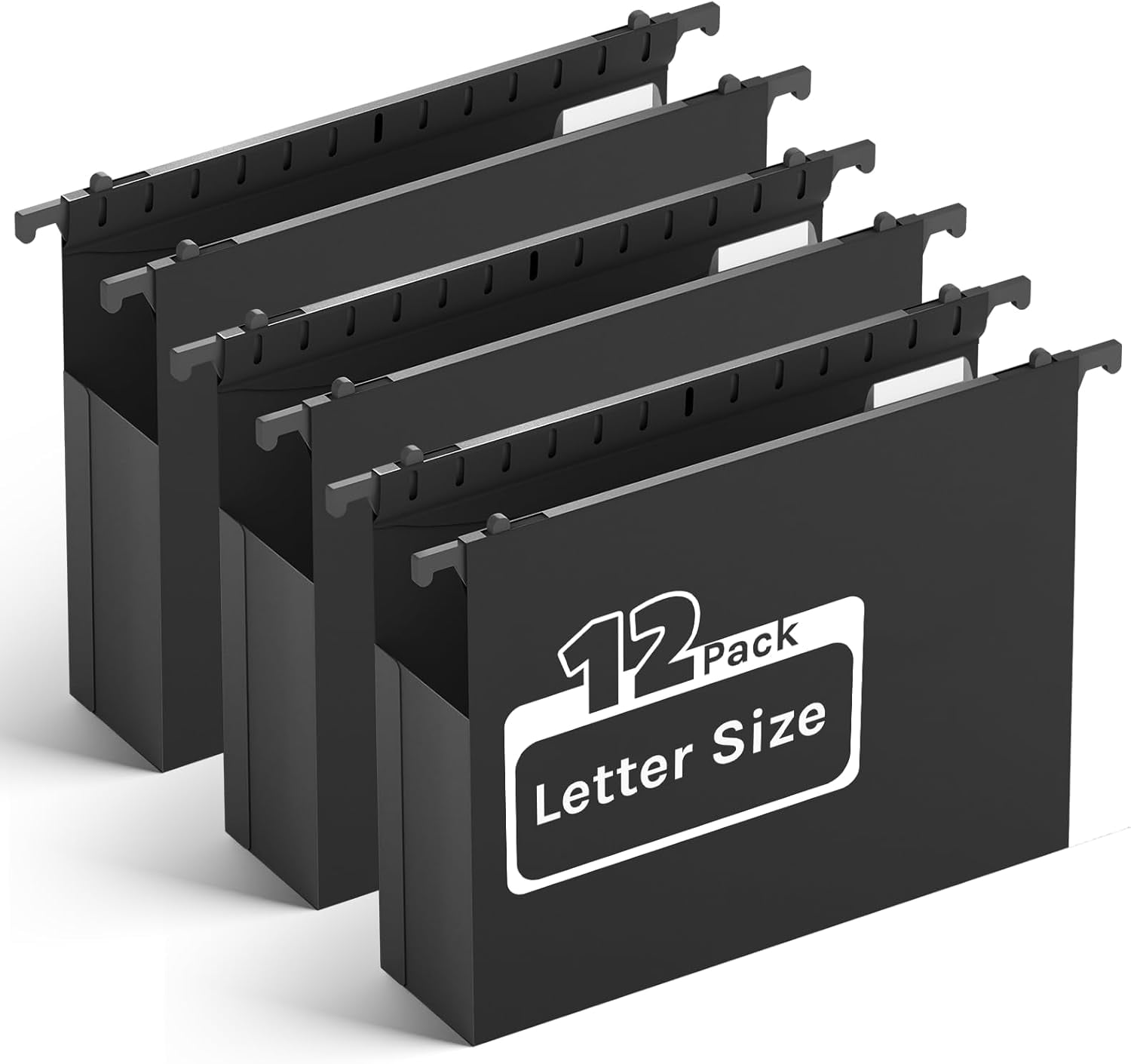 File Folders Letter Size, 2" Expandable File Folder with Tabs,12 ...