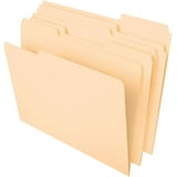 File Folders, Letter Size, 8-1/2" x 11", Classic Manila, 1/3-Cut Tabs ...