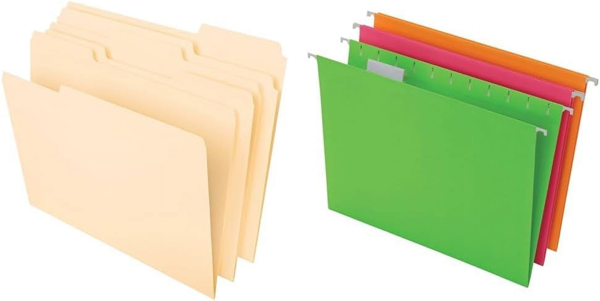 File Folders, Letter Size, 8-1/2" x 11", Classic Manila, 1/3-Cut Tabs ...