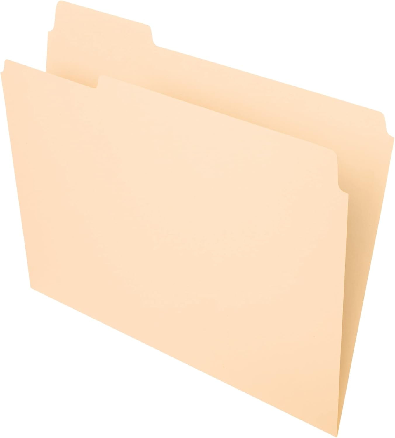 File Folders, Letter Size, 8-1/2" x 11", Classic Manila, 1/3-Cut Tabs ...