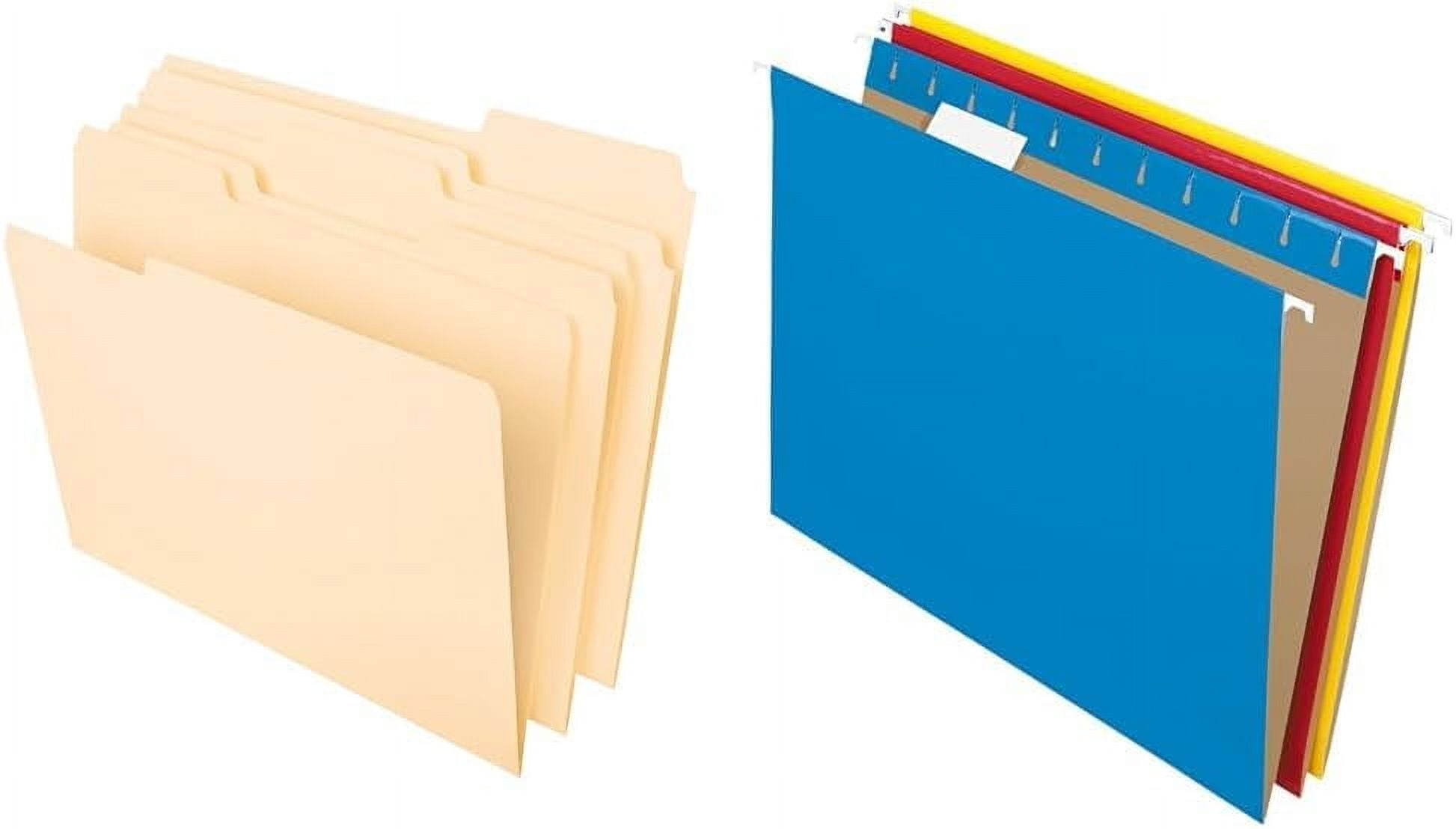 File Folders, Letter Size, 8-1/2" x 11", Classic Manila, 1/3-Cut Tabs ...