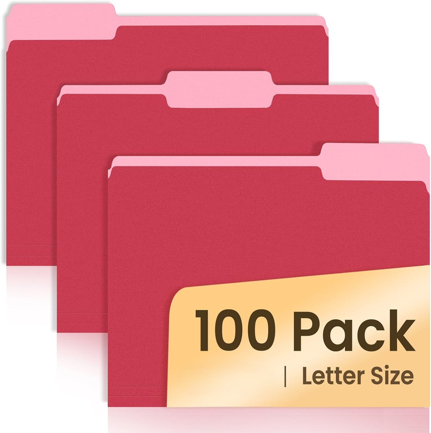 File Folders Letter Size Pastel Colors, 100 Pack Manilla Folders 8.5 x ...