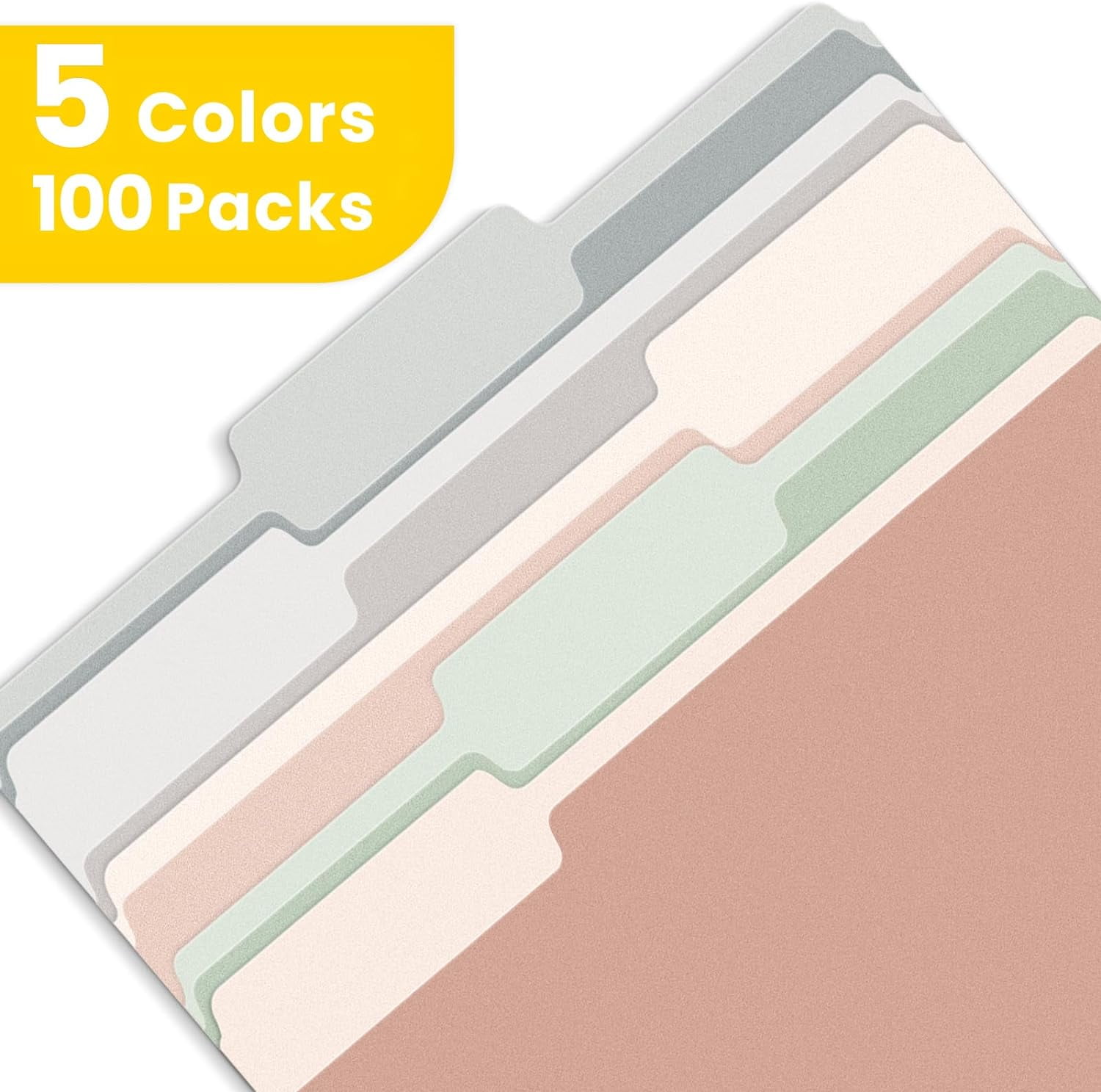 File Folders Letter Size Red, 100 Pack Manilla Folders 8.5 x 11 1/3-Cut ...
