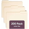 File Folders Letter Sized, 1/3-Cut Tab, Assorted Positions, Letter Size ...