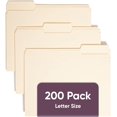 File Folders Letter Sized, 1/3-Cut Tab, Assorted Positions, Letter Size ...