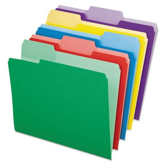Pendaflex Standard Colored File Folder, Letter Size, 1/3 Cut Tabs ...