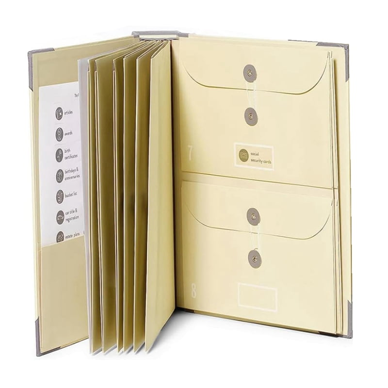 File Folders with Labels,Cute Paper Organizer with Zipper Pouch ...