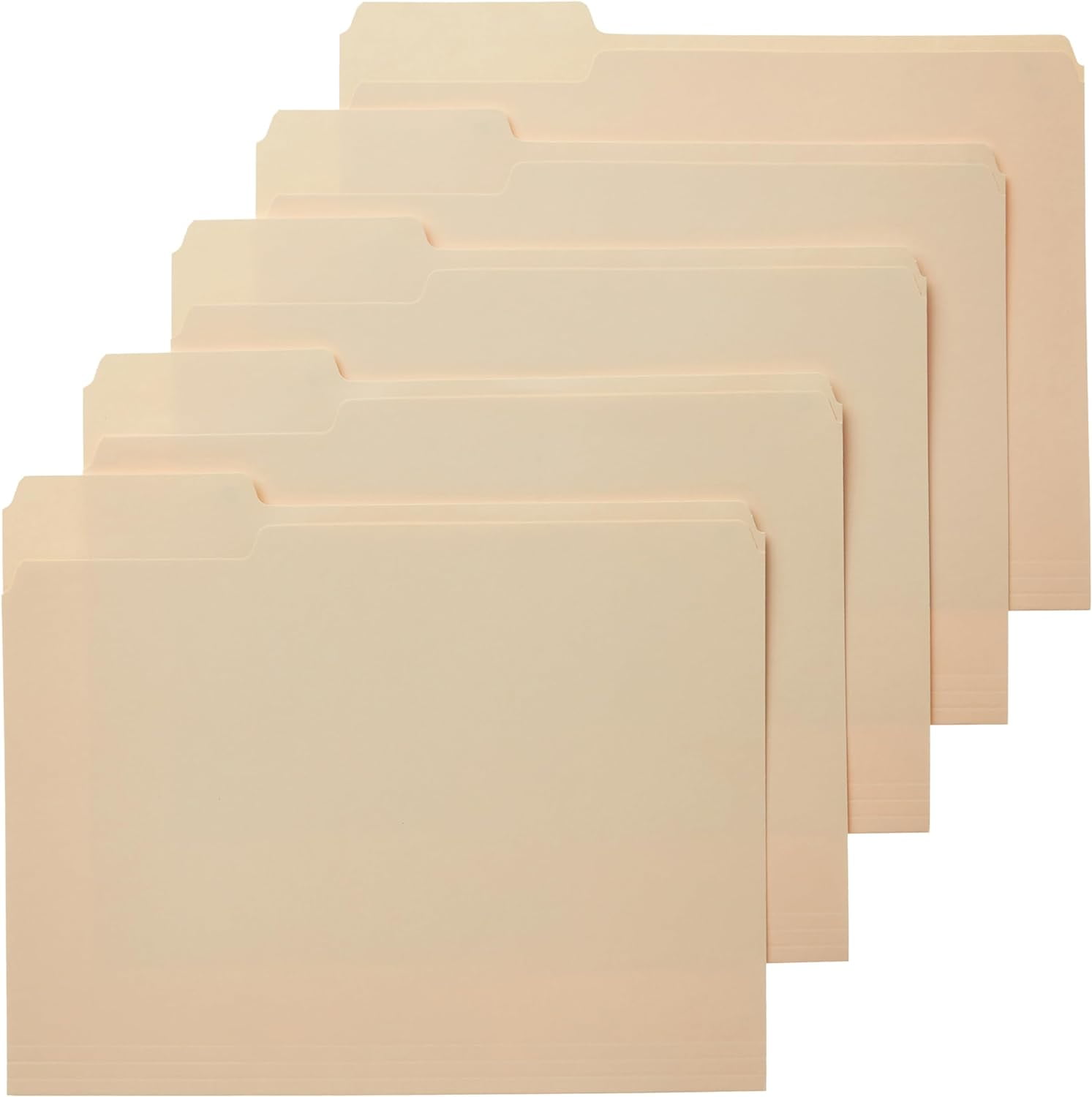File Folders with Tabs for Filing, 1/3-Cut Tab, Assorted Positions, 8 ...