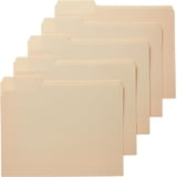 File Folders with Tabs for Filing, 1/3-Cut Tab, Assorted Positions, 8 ...