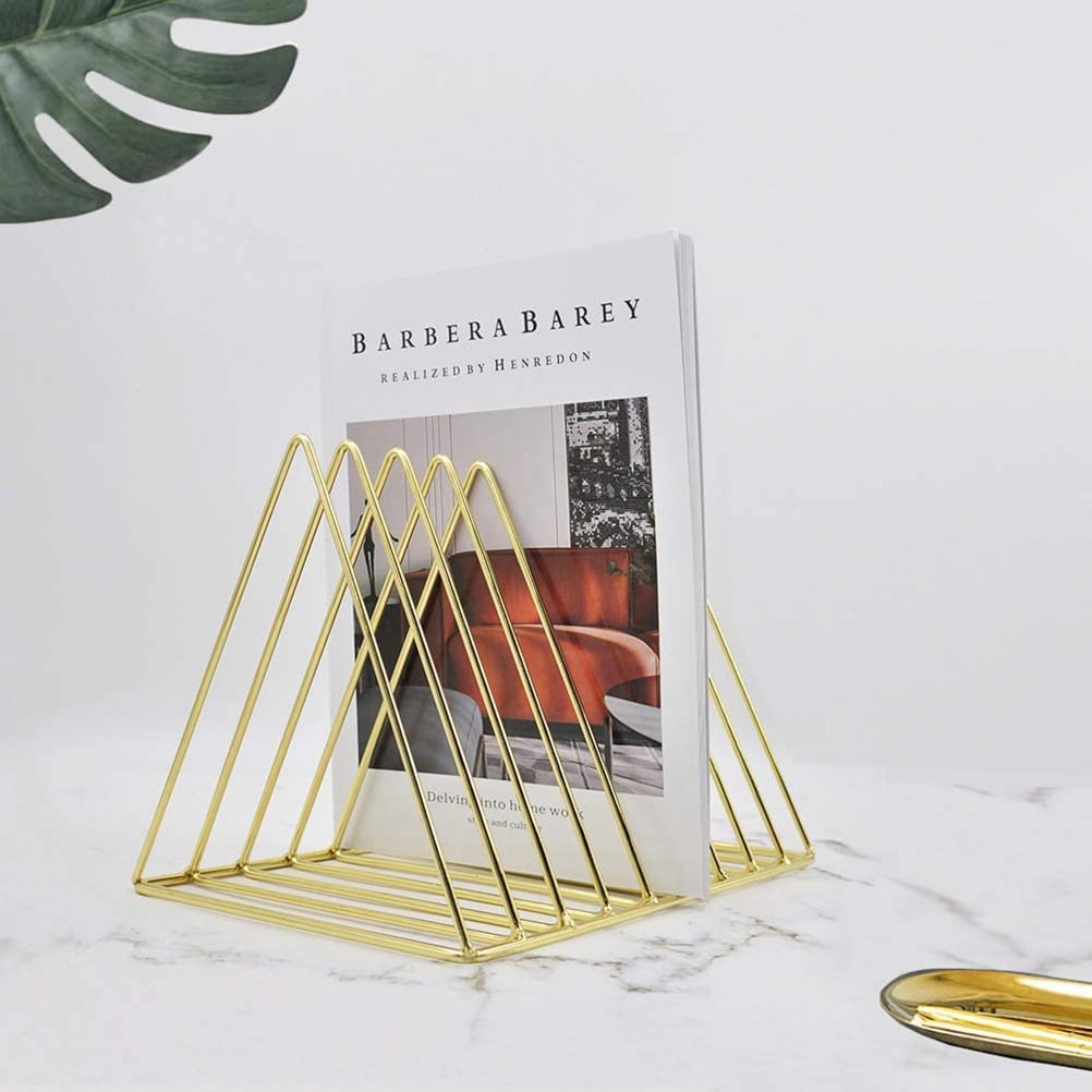 File Holder Organizer Triangle Record Album Holder Magazine Wire Rack ...