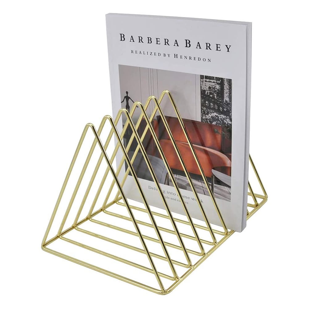 File Holder Organizer Triangle Record Album Holder Magazine Wire Rack ...