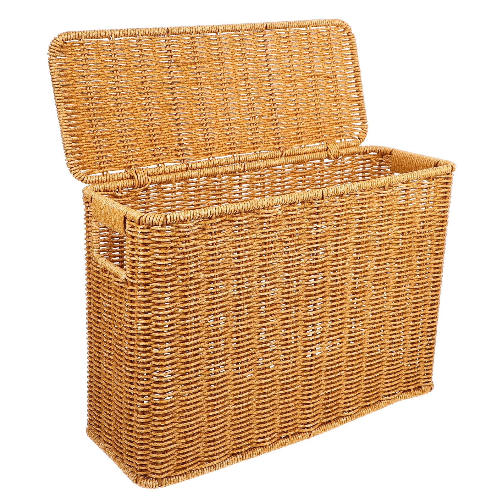 File Holder Organizer Woven Seagrass Basket Natural Wicker Magazine ...
