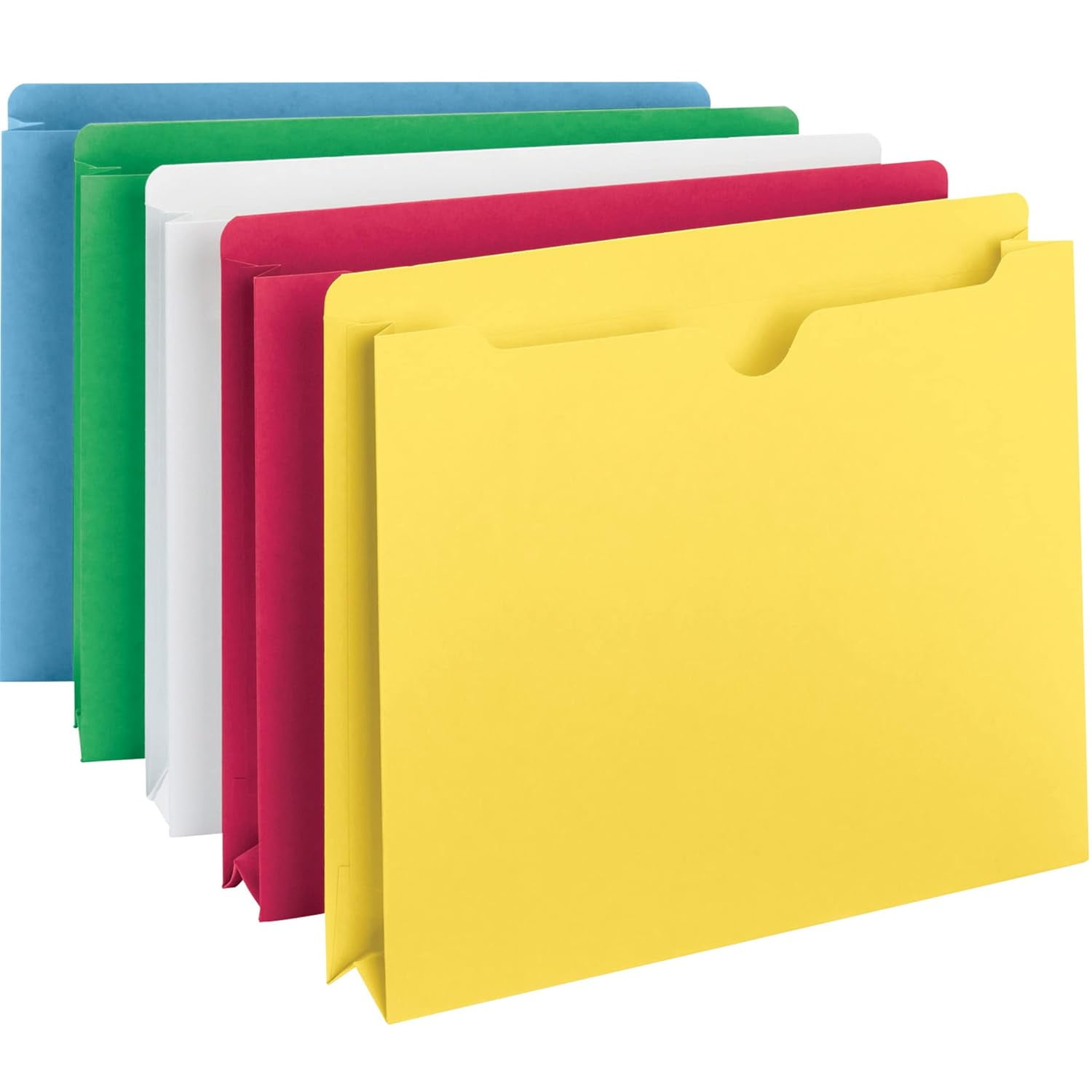 File Jackets Letter Size for File Folders, Reinforced Straight-Cut Tab ...