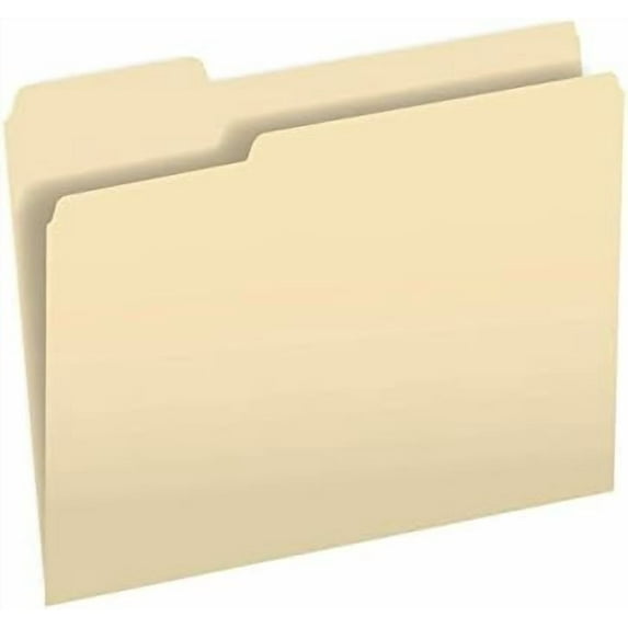 The File King 1/3 Cut File Folders Letter Size - 100 Pack | Manilla ...