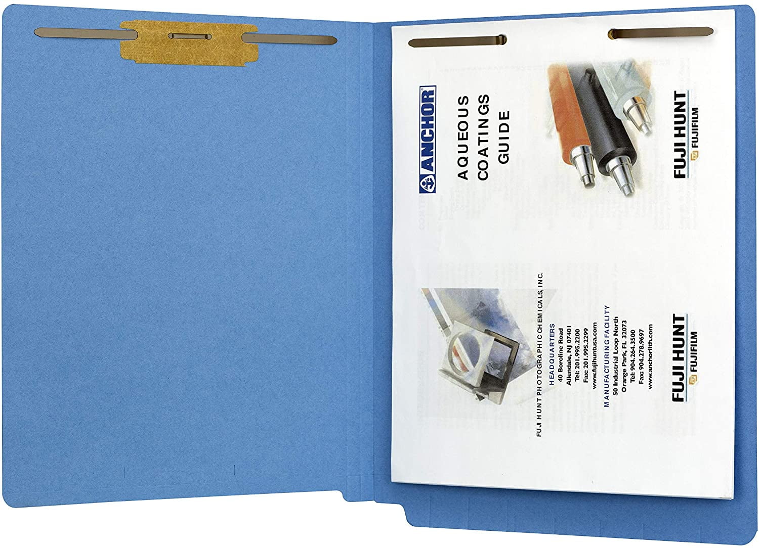 The File King Blue Full Side Tab File Folder | Two 2” Fastener Prongs ...