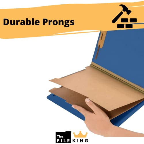The File King Classification Folders 2 Dividers Letter Size - Dark Blue ...