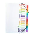 File Organiser 12 Pockets Expanding Document Folder Letter Size File ...