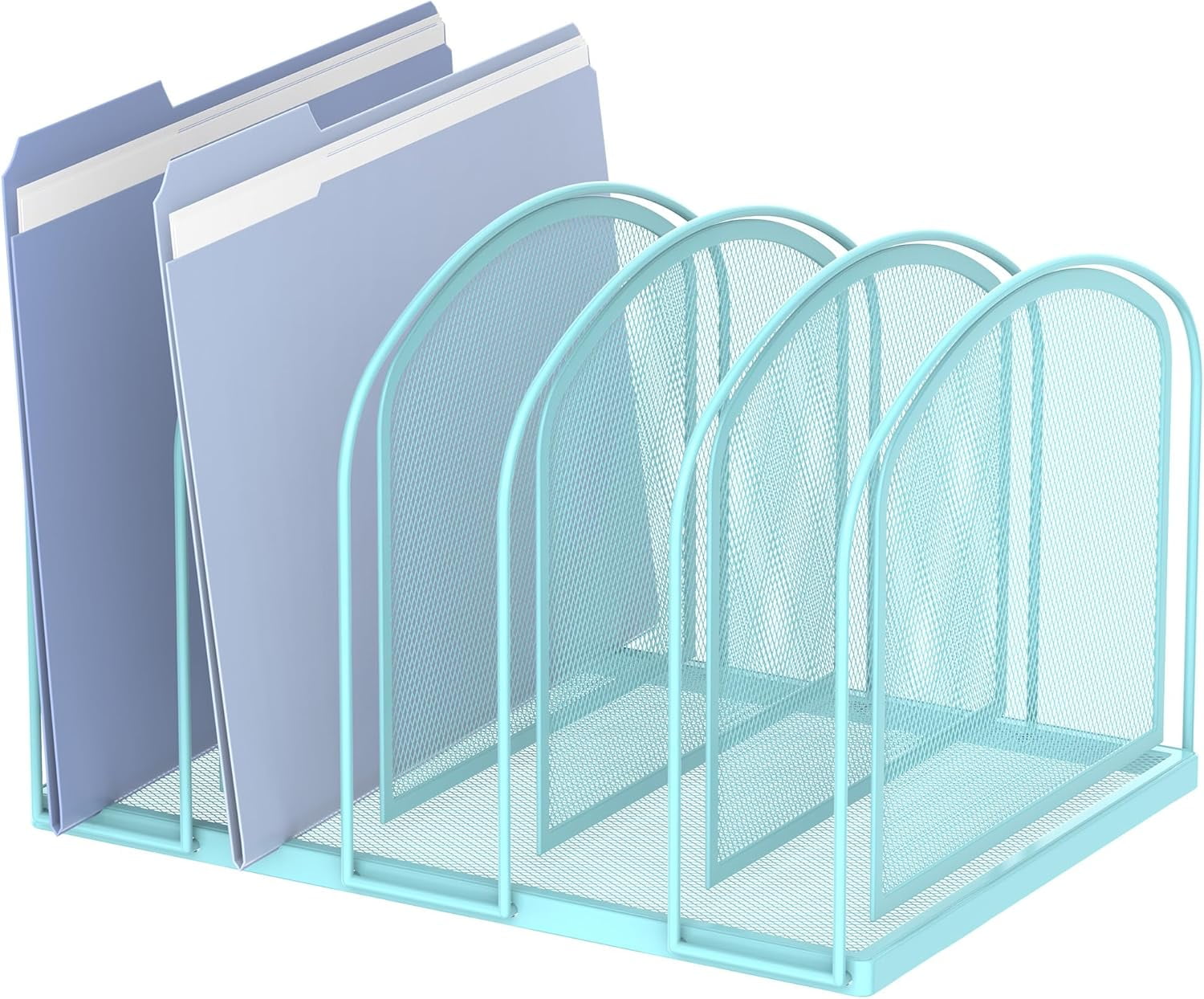 File Organizer 5-Section Mesh Desk Organizer, Upright File Organizer ...
