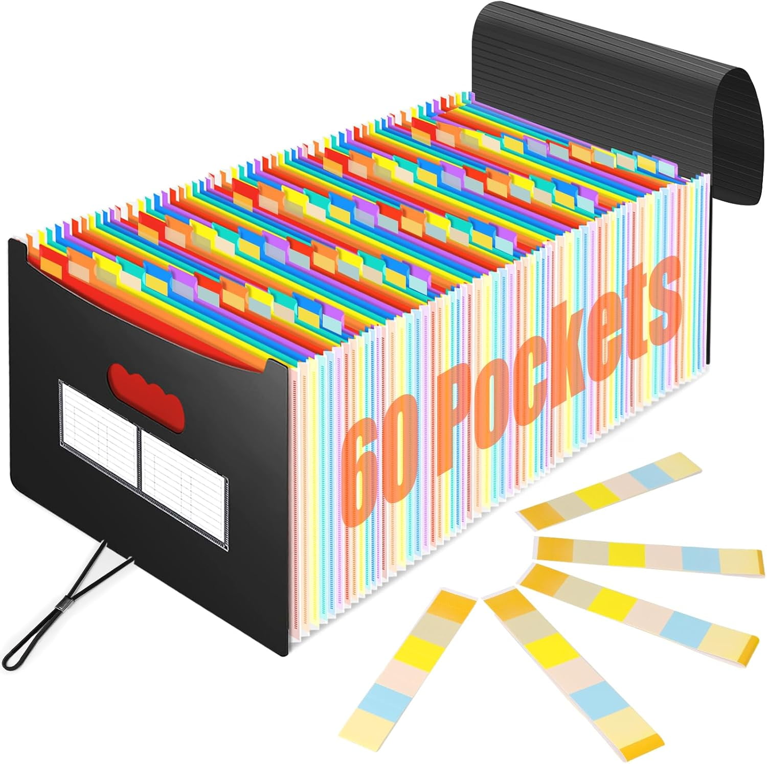 File Organizer, 60 Pockets Large Expanding File Folder Organizer with ...