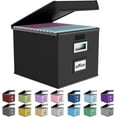 File Organizer Box with Lid, Collapsible File Folder Organizer for ...