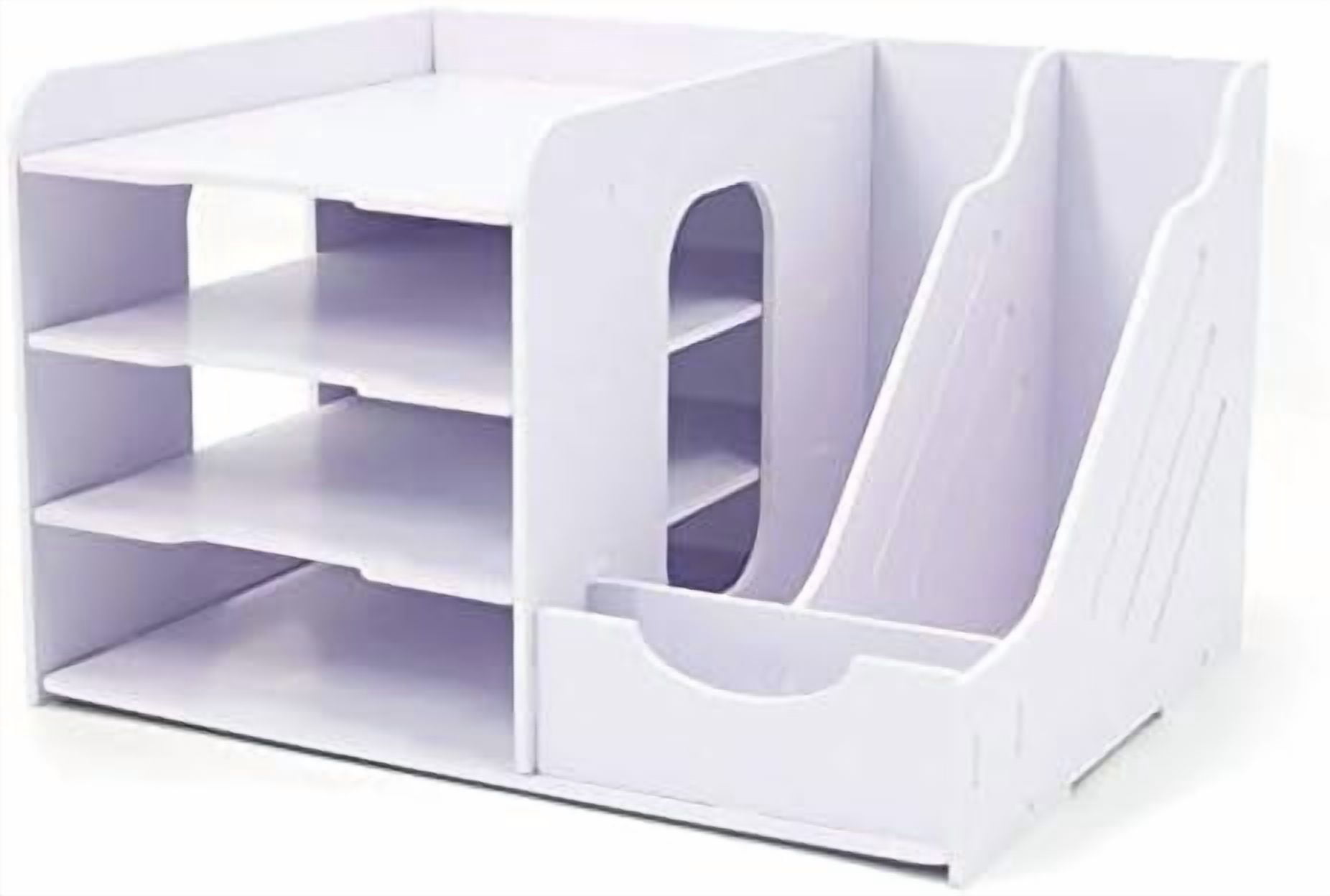 File Organizer for Desk - 4 Tier Vertical and Horizontal Document ...