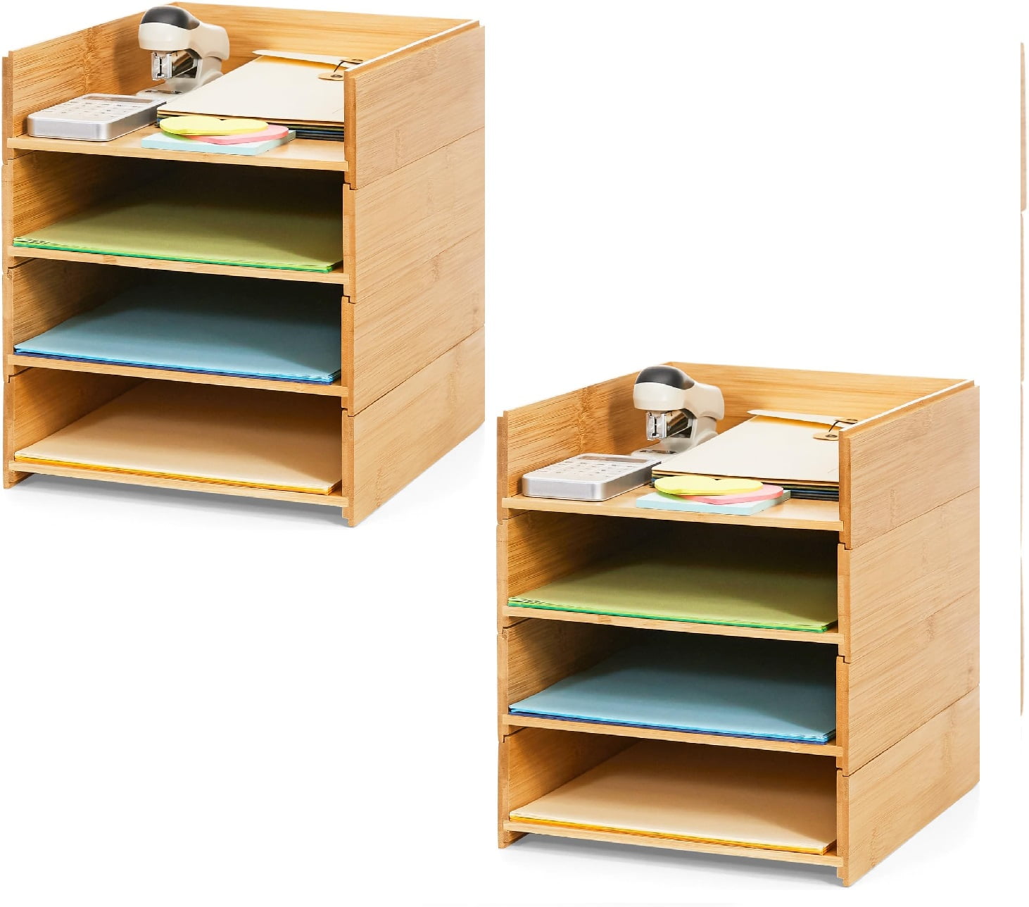 File Organizer Desktop Paper Sorter,Tray Letter Storage with 4 ...