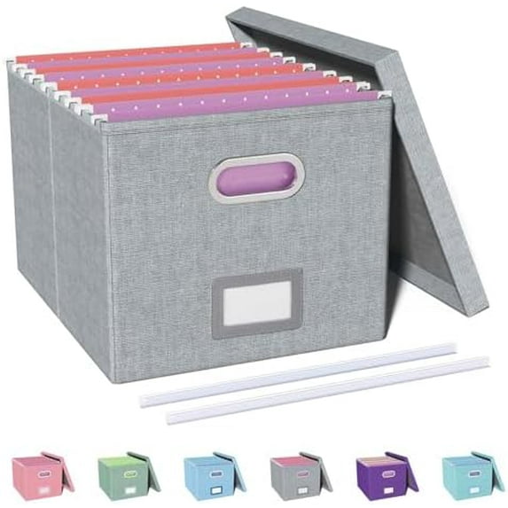 File Organizer, File Box, File Cabinet for Letter File Folder Storage ...
