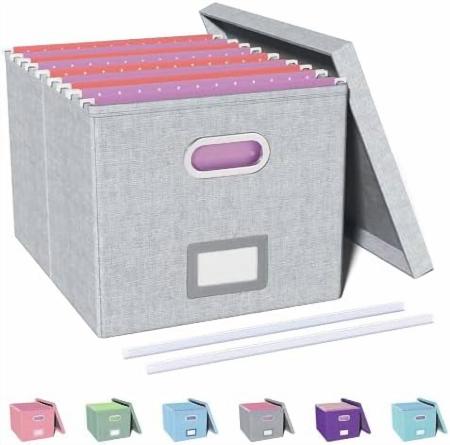 File Organizer, File Box, File Cabinet for Letter File Folder Storage ...