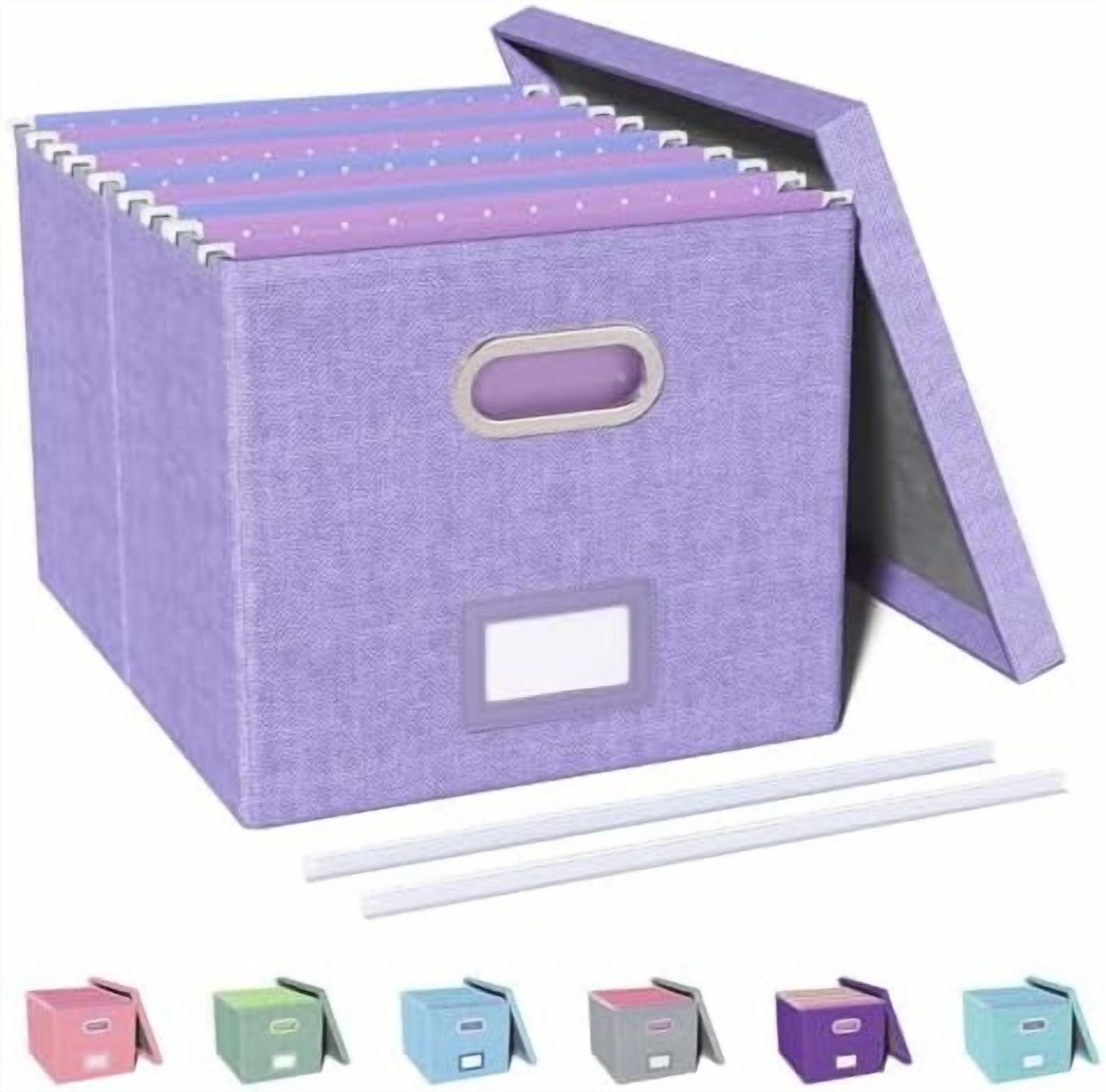 File Organizer, File Box, File Cabinet for Letter File Folder Storage ...