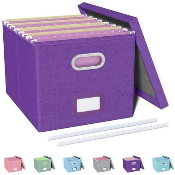 File Organizer, File Box, File Cabinet for Letter File Folder Storage ...