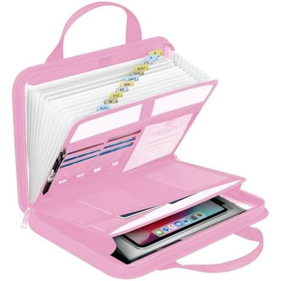 File Organizer Fireproof Expanding Accordion File Folder with Zipper ...