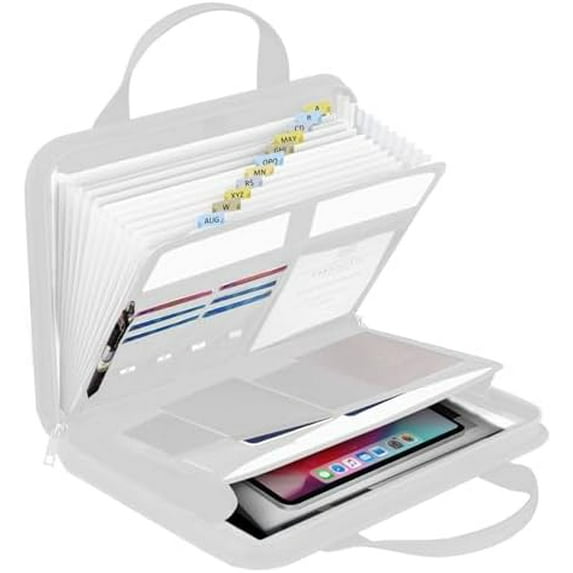 File Organizer Fireproof Expanding Accordion File Folder with Zipper ...
