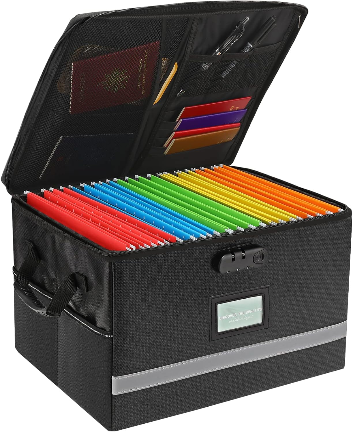 File Organizer, Fireproof File Box with Lids, Important Document ...