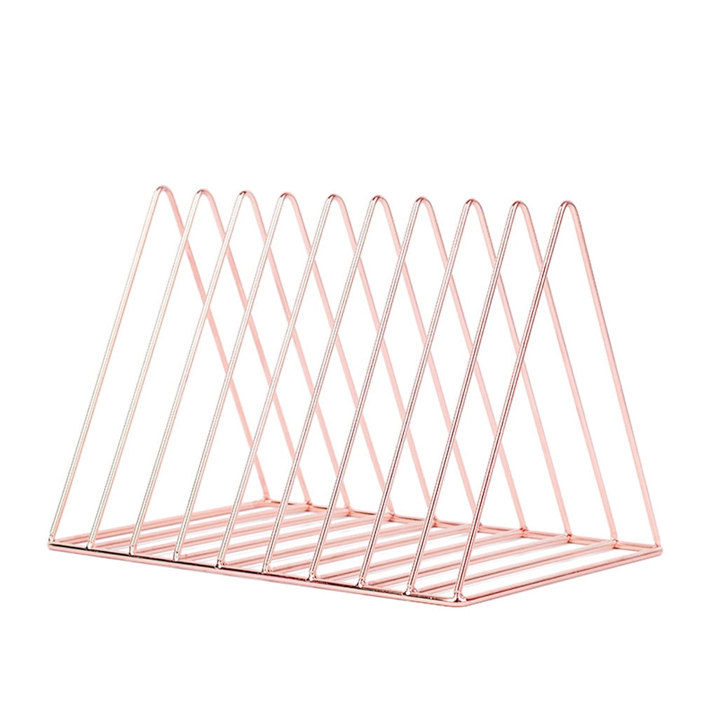 File Organizer Iron Desktop Storage Book Rack Bookshelf Magazine Holder ...