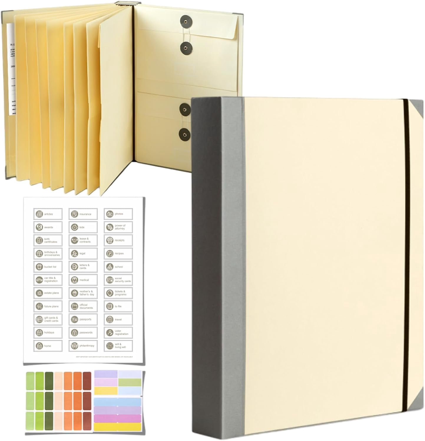 File Organizer Manila Pocket Document Folder for Passports, Birth ...