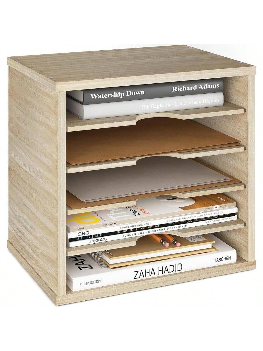 File Organizer Paper Sorter, 5 Tier Adjustable Shelves Office Desk ...