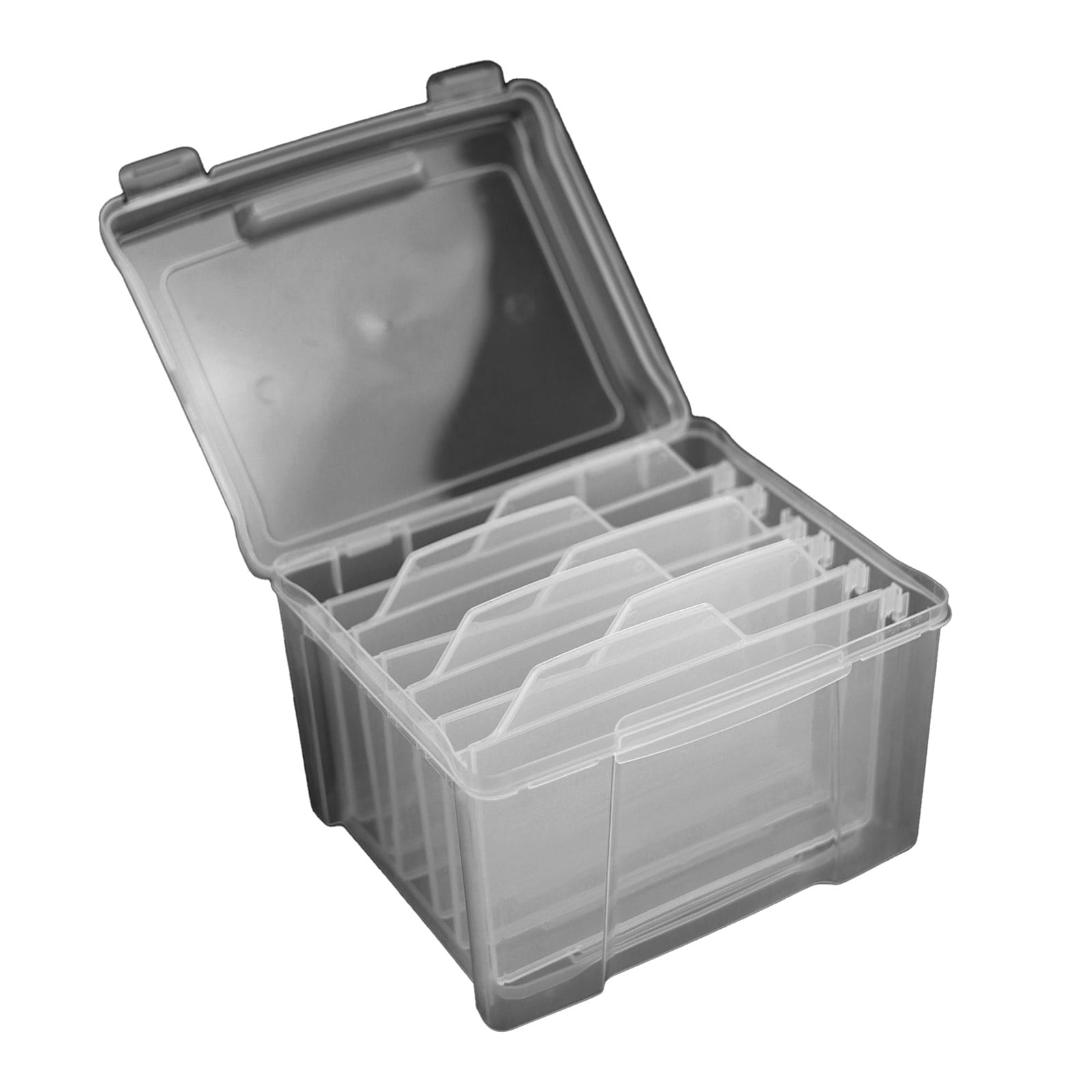 File Organizer With Dividers Empty Transparent Card Storage Document ...