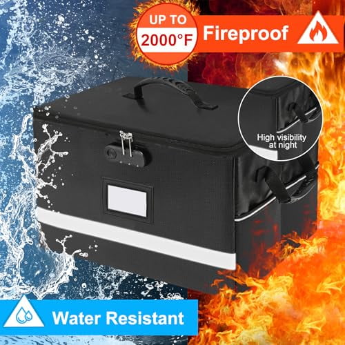 File Organizer with Lock, Portable File Box with Handle, File Boxes ...