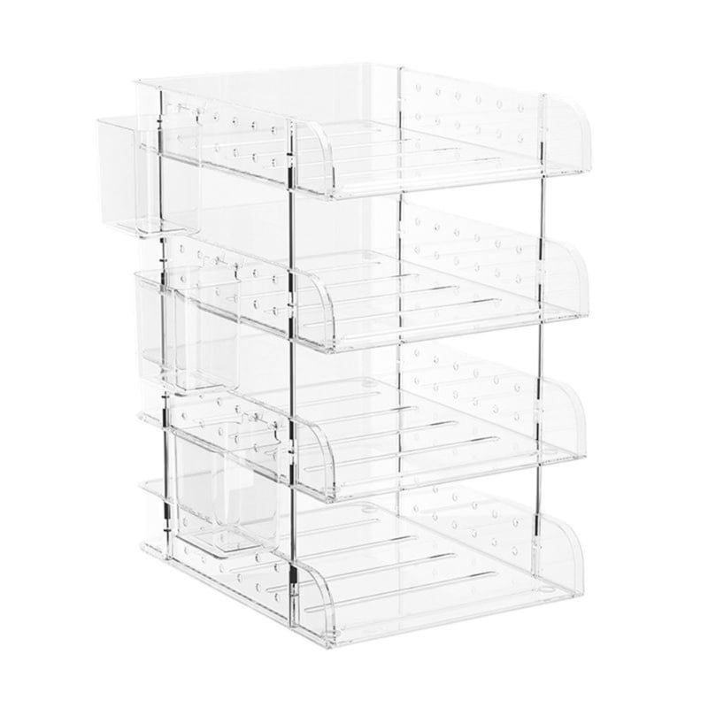 File Organizers with Pen Cup Multipurpose Desk Organizers Stackable ...