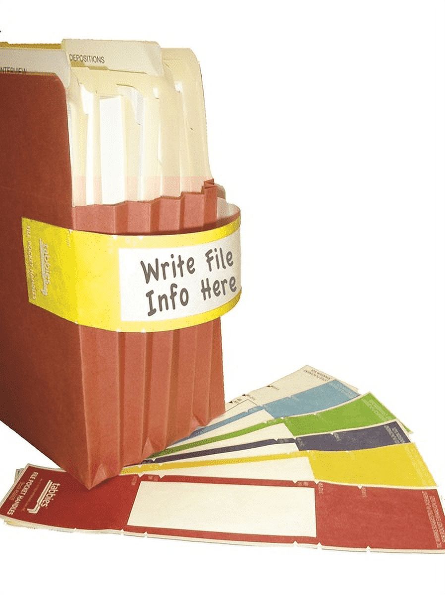 File Pocket Handles, 1 Pack of Each Color (Yellow, Red, Light Blue ...