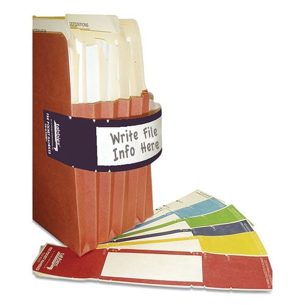 File Pocket Handles, 9.63 X 2, Dark Blue/white, 4/sheet, 12 Sheets/pack ...