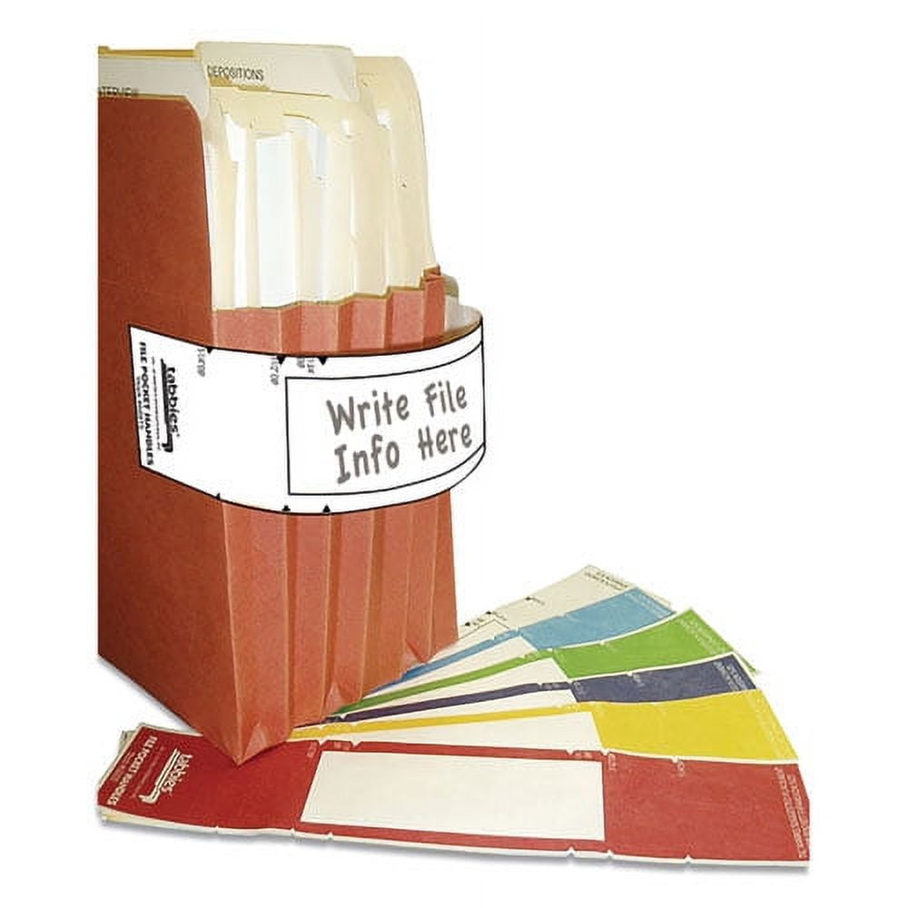 File Pocket Handles, 9.63 X 2, White, 4/sheet, 12 Sheets/pack | Bundle ...
