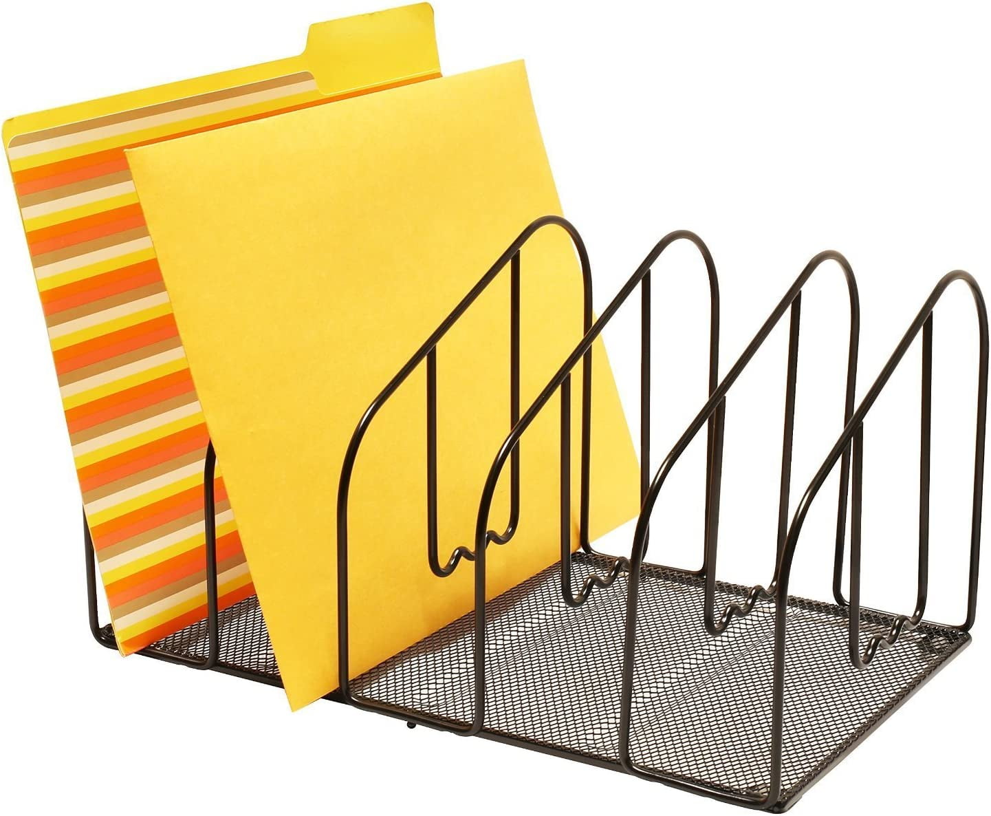 File Sorter Organizer for Desk, 5 Sections, Black - Walmart.com