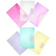 File Storage Bag 6 Pcs 11 Hole Transparent with Snap Button Waterproof ...