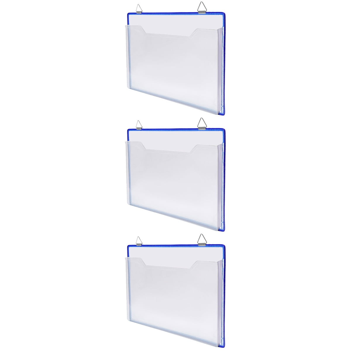 FENGGUIQU Set of 3 Wall-Mounted Transparent Plastic File Folder ...