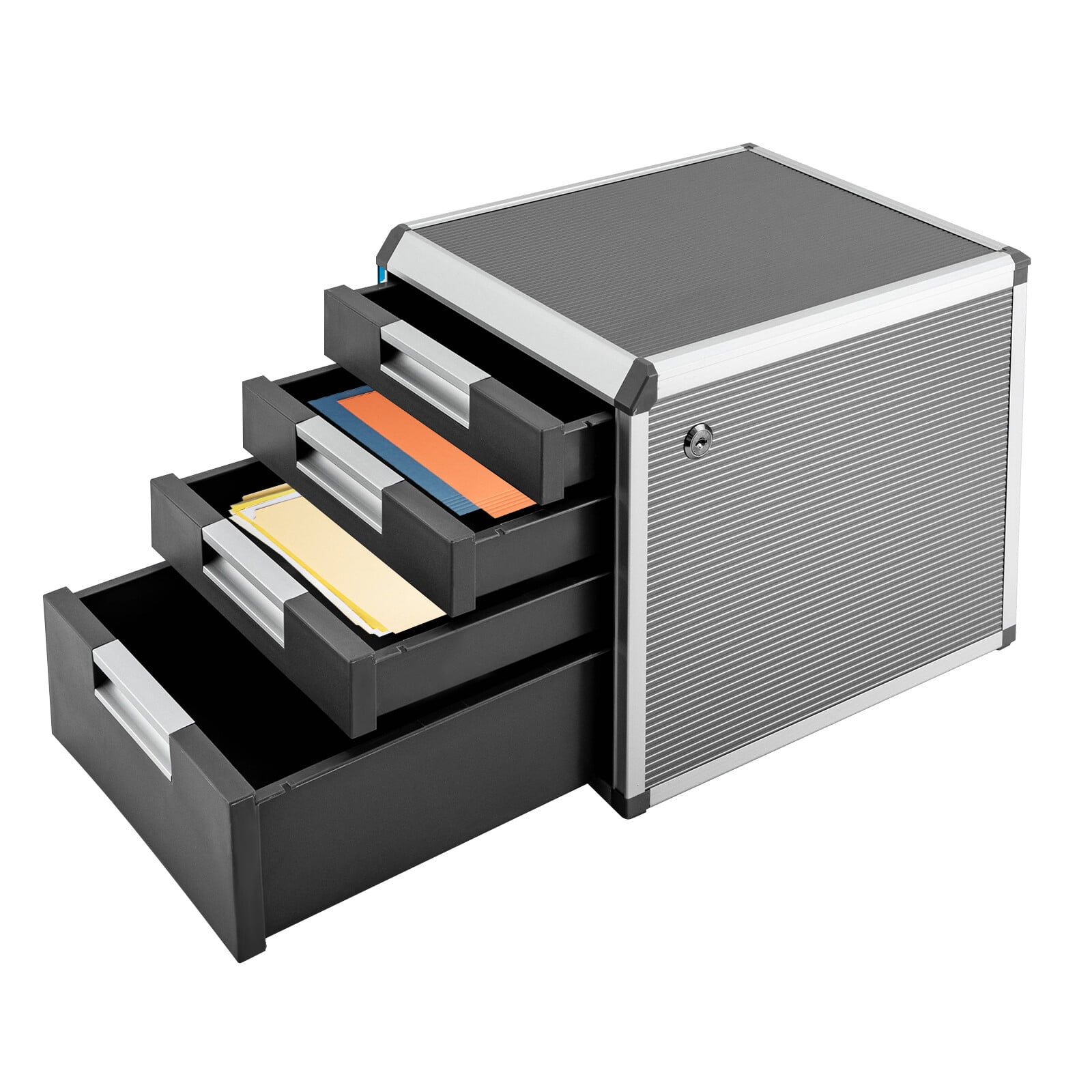 File Storage Cabinet with Lockable Drawers, Desktop Document Storage ...